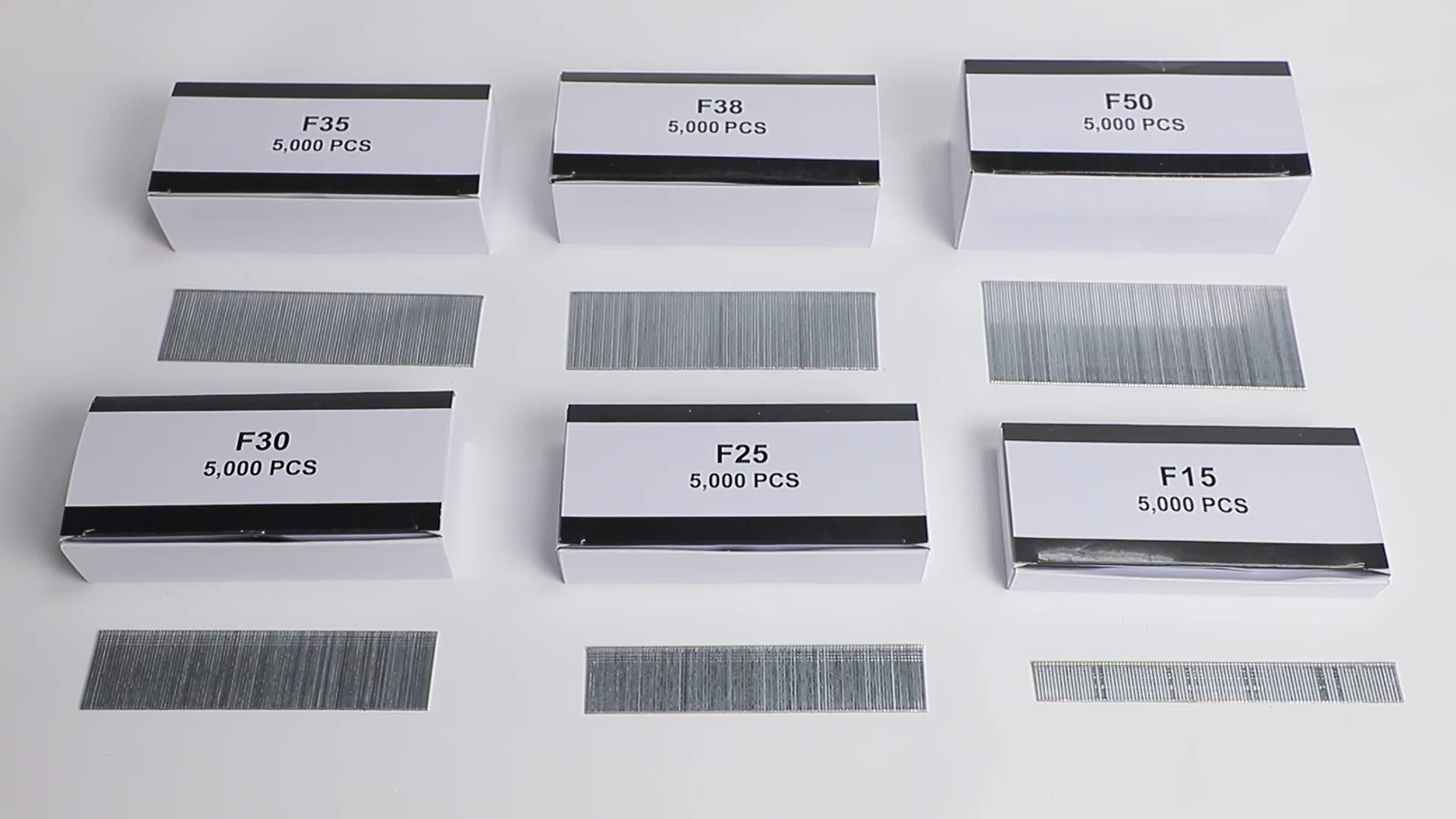 18 Gauge Galvanized Stainless Steel Pneumatic F Brad Nails F25 F30 F35 ...