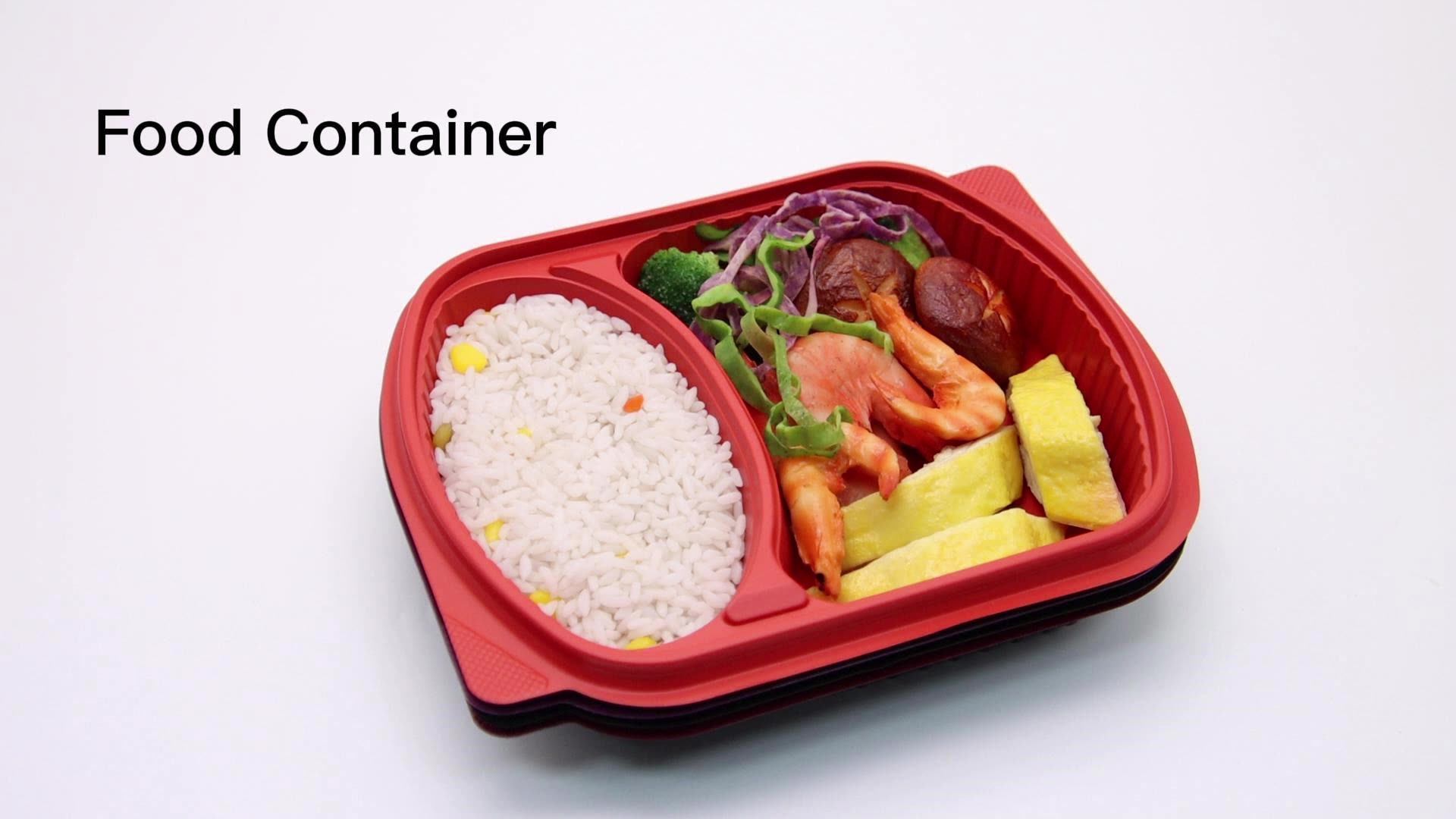 Clear Plastic Disposable Snack 3-compartment Takeaway One Time Use Eco ...