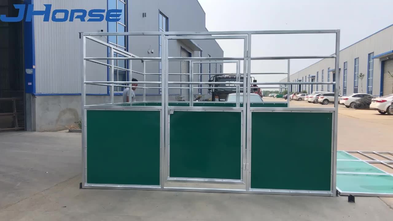 10ft Steel Temporary Stalls Door Roof Covered Sale Design Tempory Horse ...