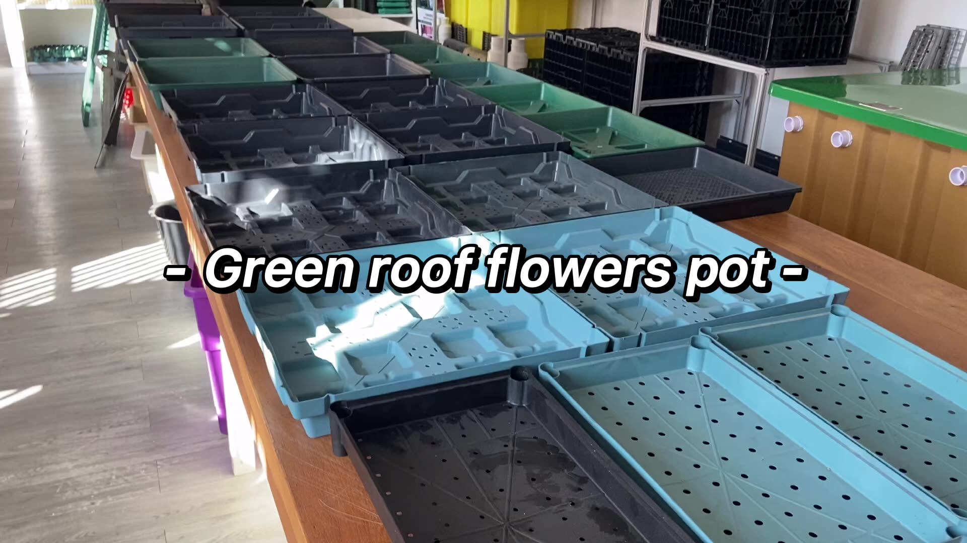 Roof Green Planting Tray Plastic Plant Planter Garden Pot Plastic ...