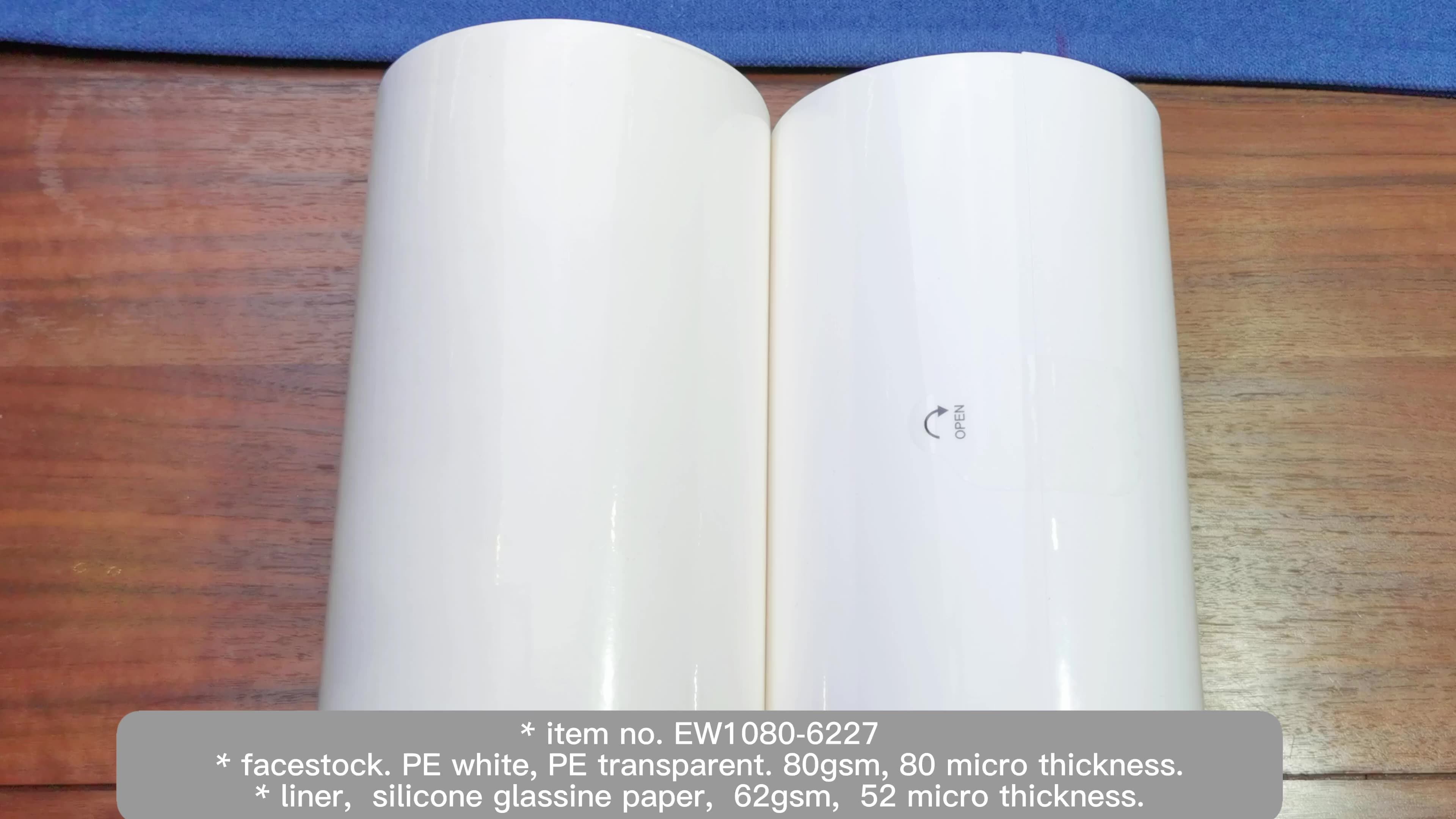 Clear Transparent Pp Bopp Adhesive Sticker Jumbo Label Printing Rolls ...