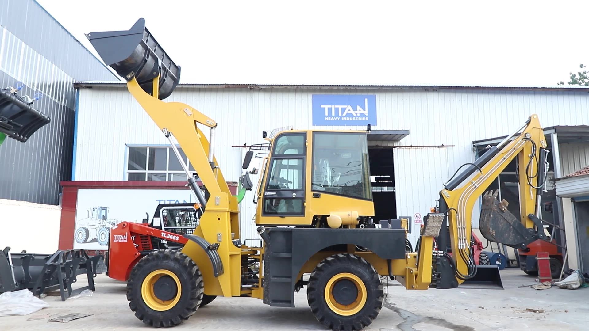 Tl30-20 Mini/small Wheel Backhoe Loader Hydraulic Control Wheel Loader ...