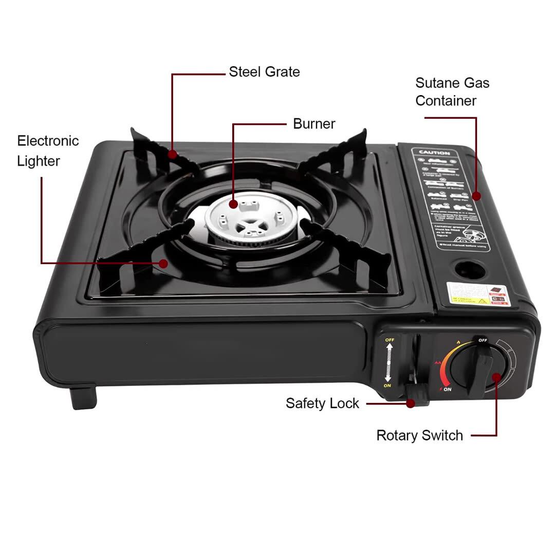 Portable Butane Stove Outdoor Barbeque Grill Mini Portable Gas Cooker ...