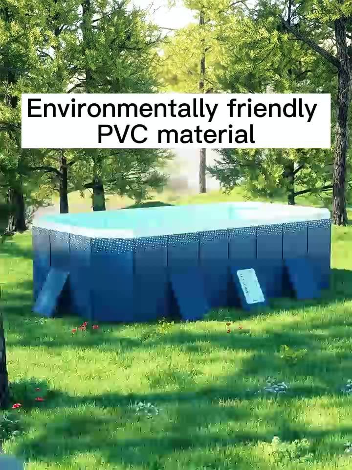 Customizable Size Foldable Swimming Pool Kids Family Rectangular Above ...