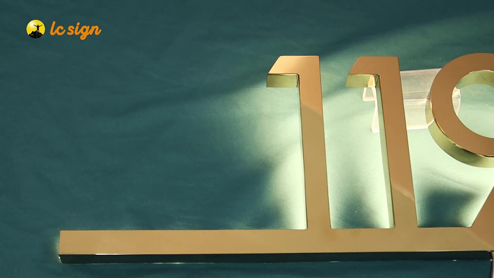 Awesome Modern Vertical House Lighted Numbers Custom Illuminated ...