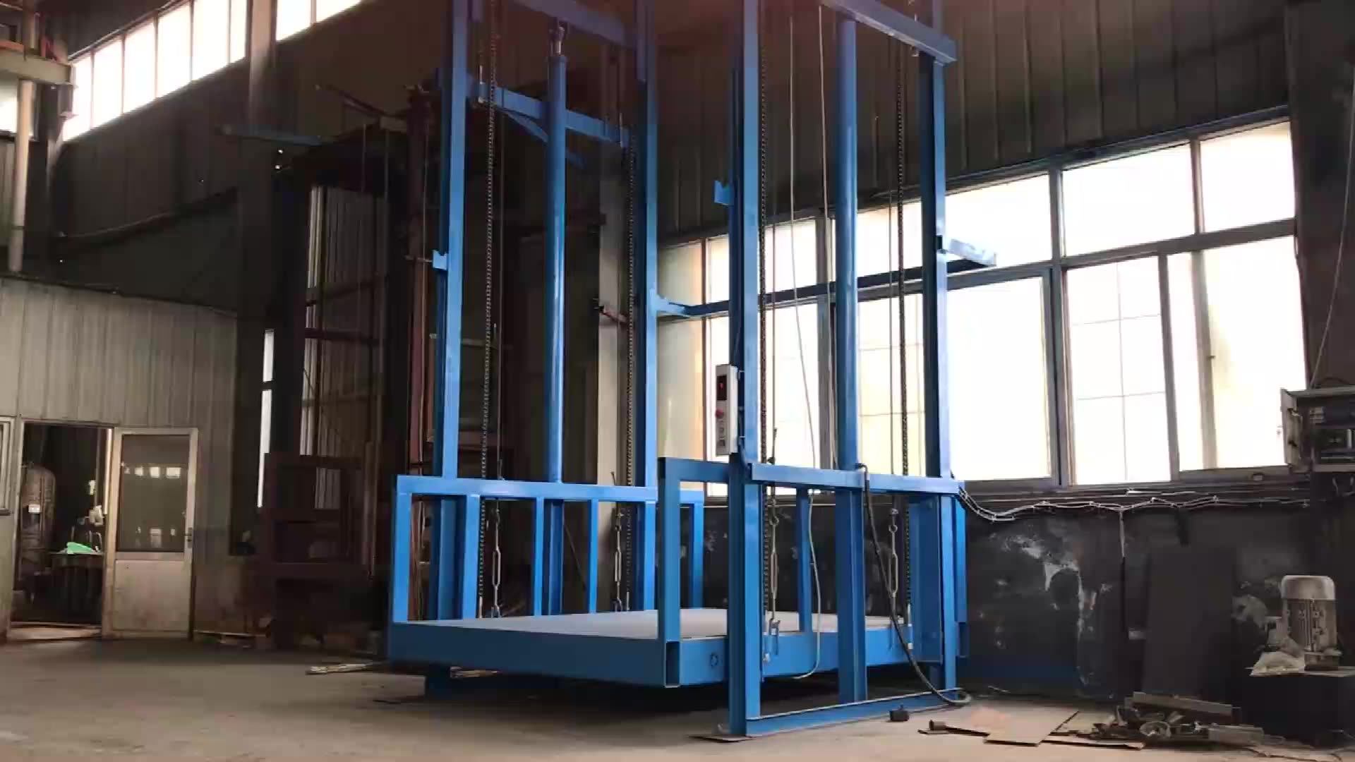 Panduan Gudang Lift Kargo Rel Lift Angkutan Hidrolik Lift Barang ...