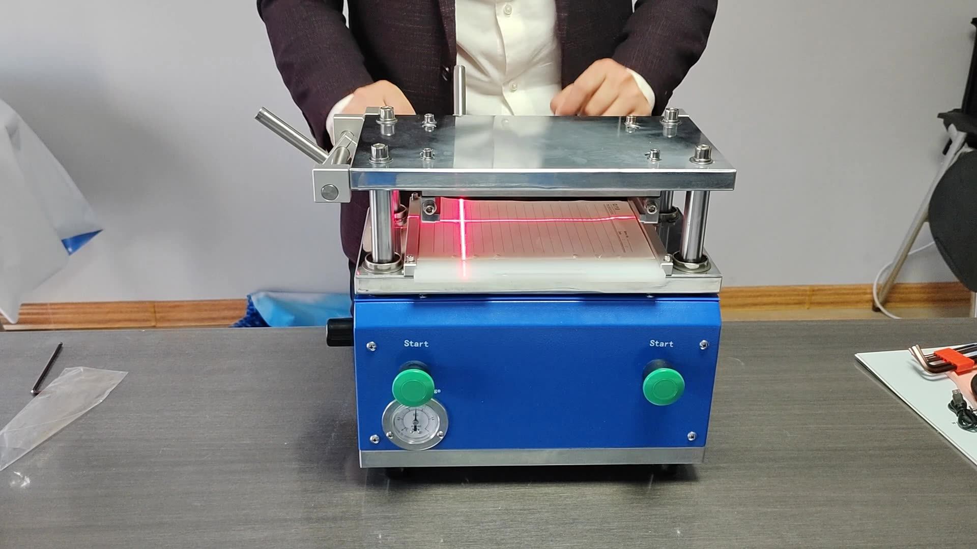 Battery Electrode Sheet Die Cuter Cutting Notching Machine For Lab ...