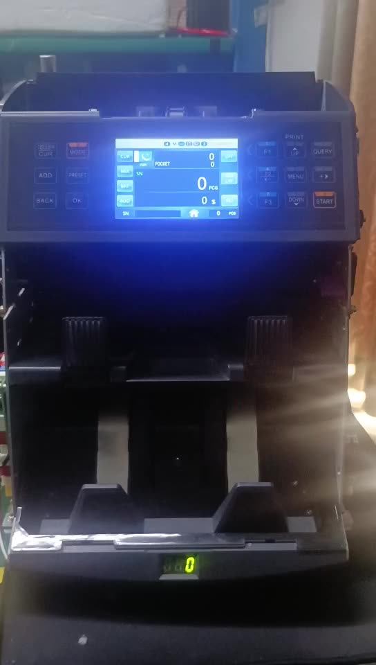 With Dust Cover Cash Sorter Solution Two Pockets Money Counting Machine ...