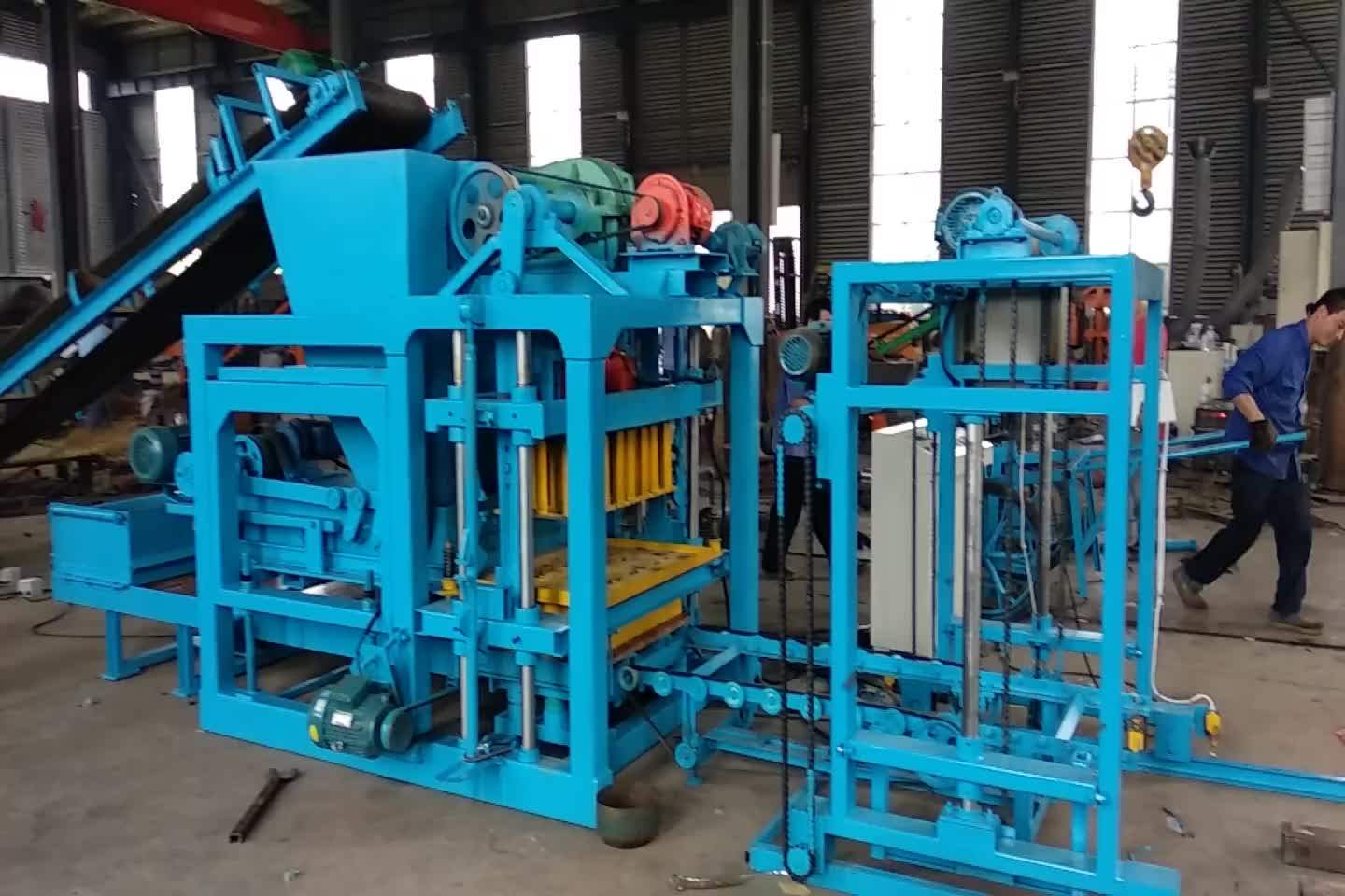Qtj4-25 Cement Brick Forming Machine Concrete Hollow Block Machine In ...