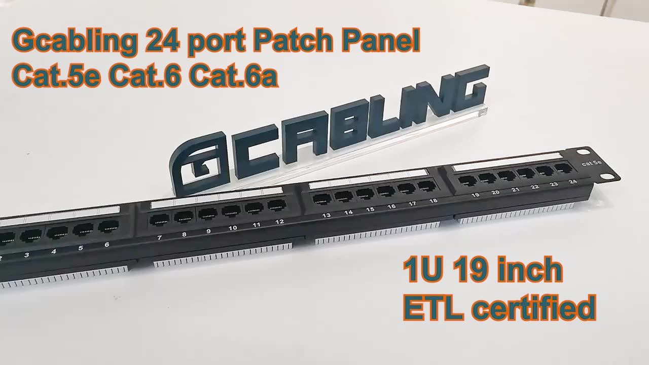 Gcabling 24port Lan Patch Panel Rack Mount 24 Port Rj45 Utp Data Cat5e ...