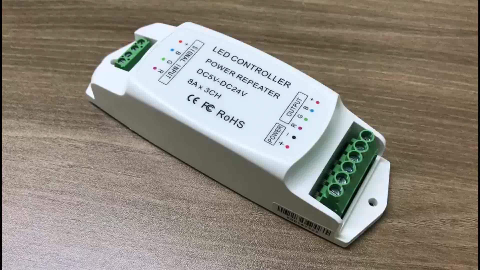 Dc5v 12v 24v 3 Channel Led Driver Control Pwm Signal Booster - Buy Pwm ...