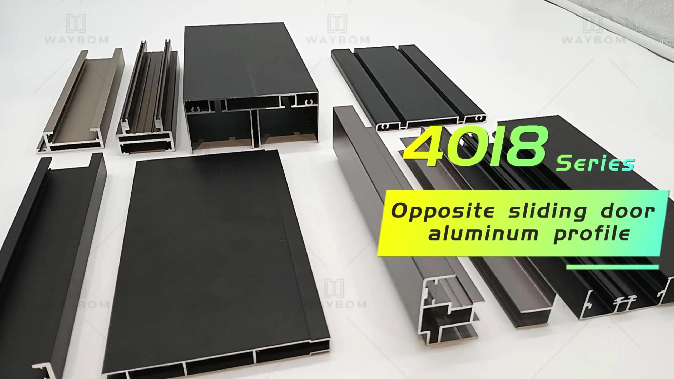 Waybom Bi Folding Doors Profiles Aluminum Material Interior Glass Door Profile Telescopic Slim ...
