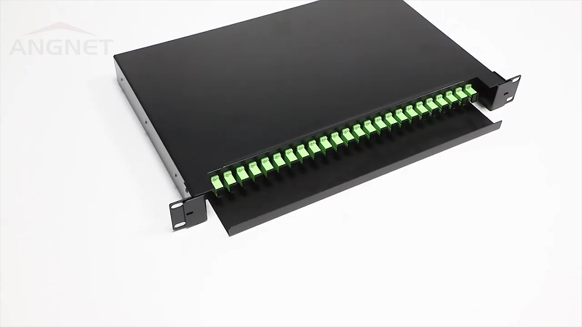 1u 24f Fiber Optic Distribution Frame Rack Mount 24 Port Fiber Optic ...