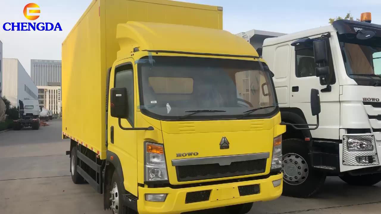 Sinotruk Howo Small Light Duty Box Cargo Truck - Buy Cargo Truck,Box ...