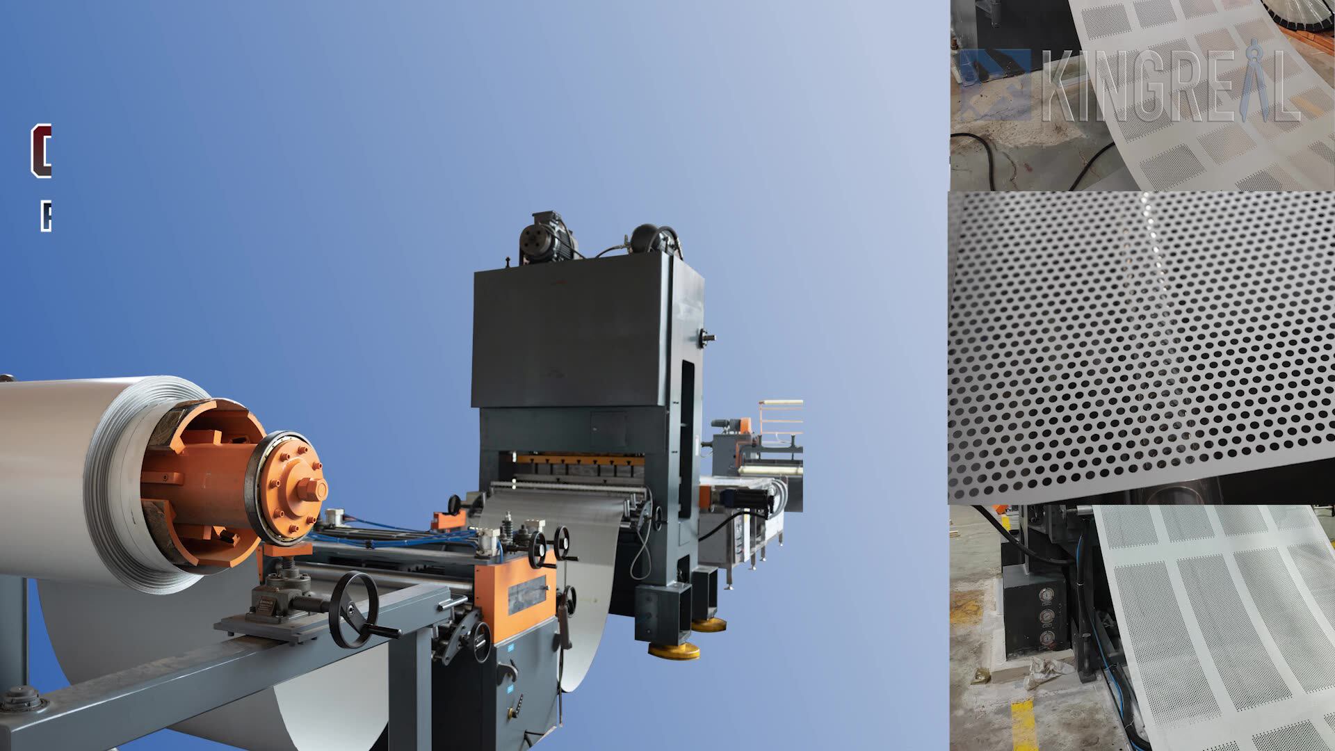 High Speed Metal Steel Perforated Making Machine Coil Punching Rewind ...