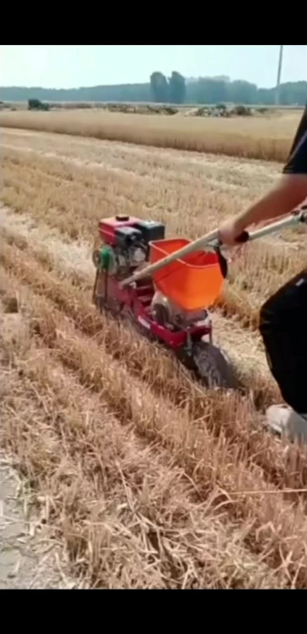 Gasoline Engine Driven Self-propelled Corn Seeder Integrated Weeding ...