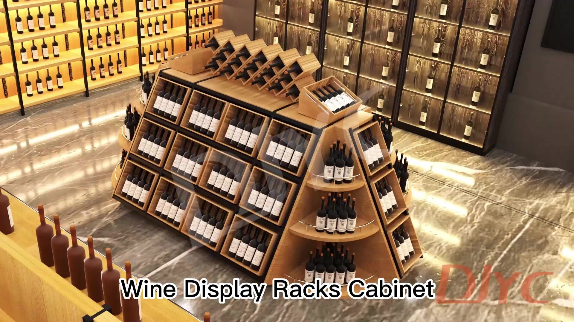 Wooden Display Gondola For Wine Shelf Rack Gondola Wine Shelving Racks ...