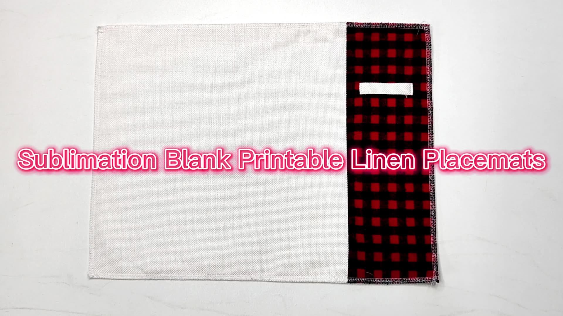 Prosub Linen Sublimation Placemat Blanks Custom Printed Christmas Red ...