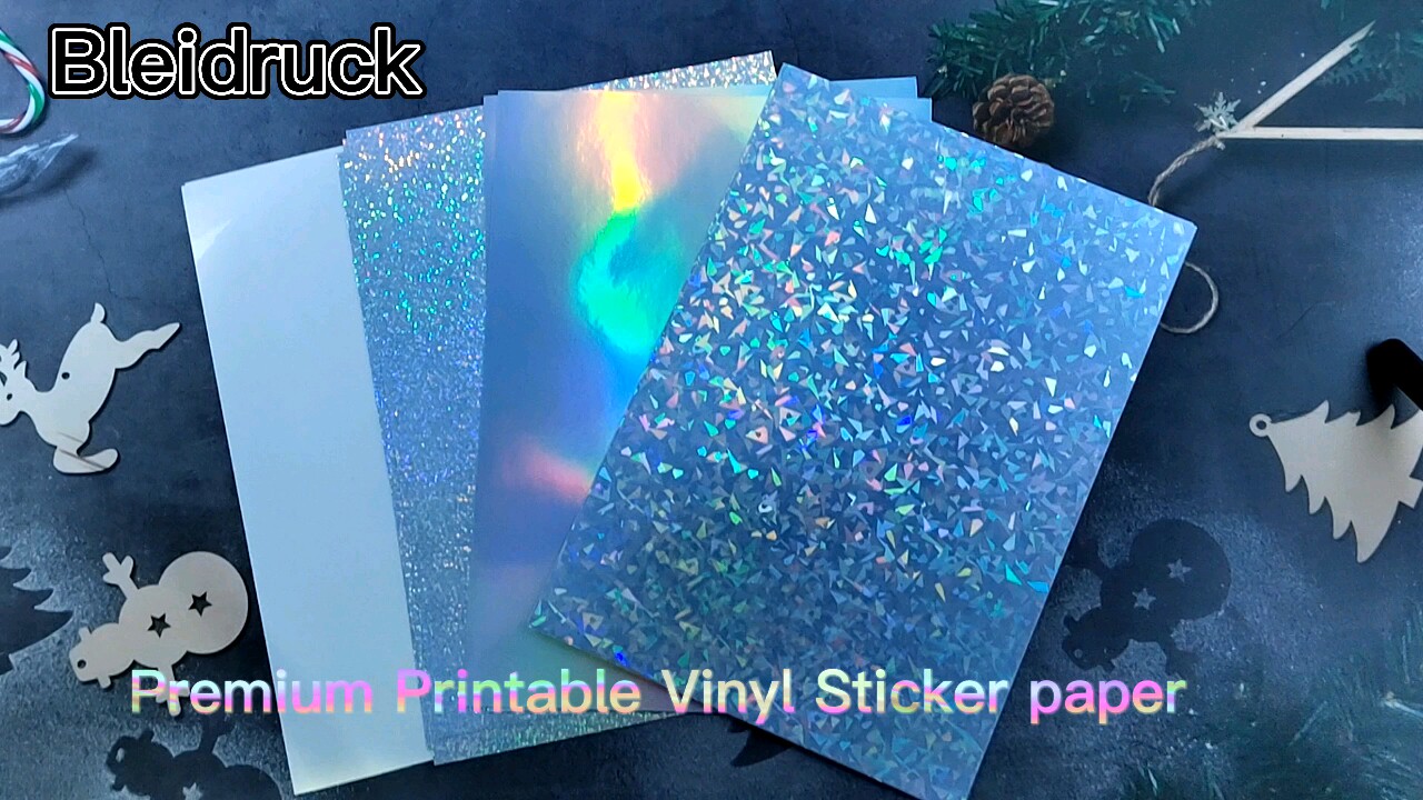 Holographic Printable Vinyl Sticker Paper Rainbow Holographic Sticker ...