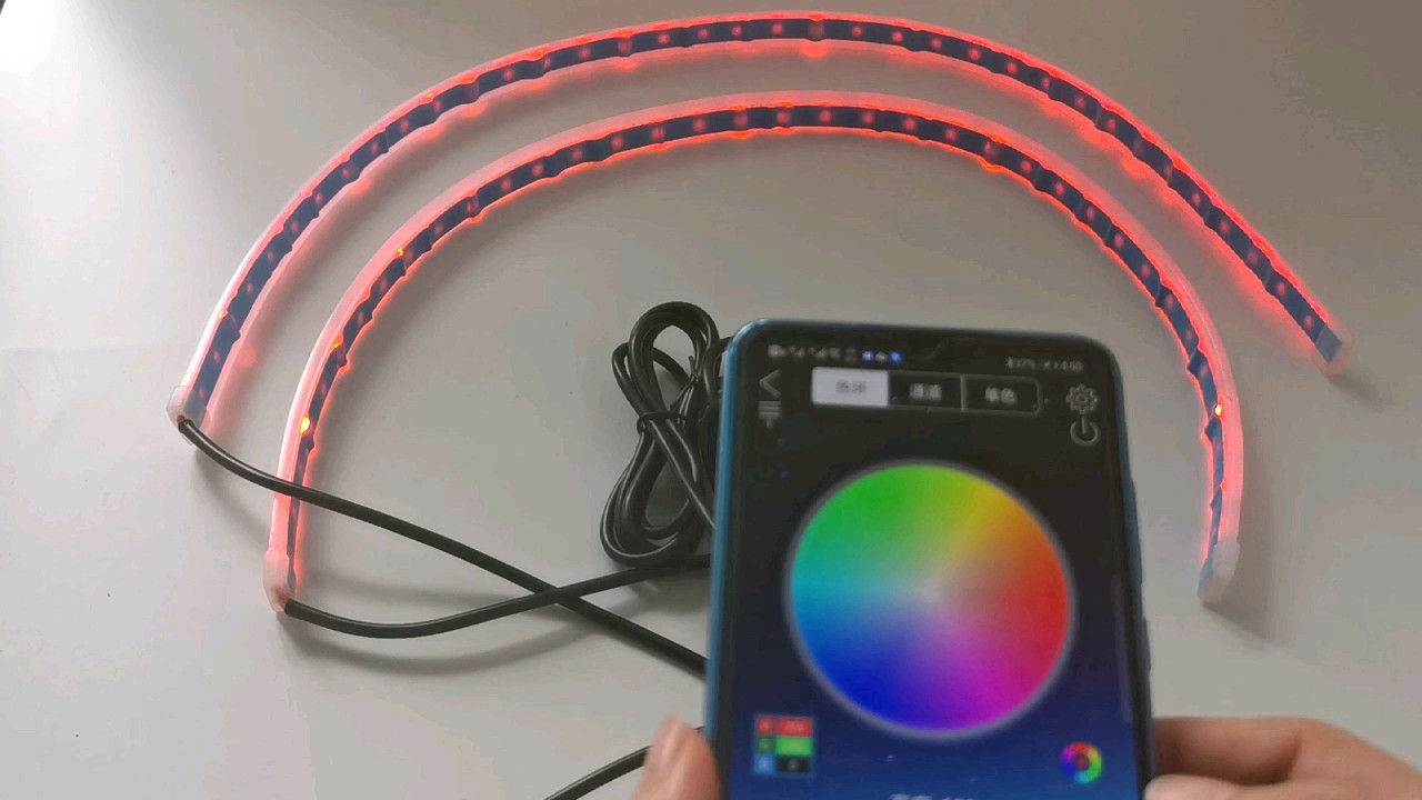App Rgb Led Drl Strip Flowing Sequential Flexible For Headlight ...
