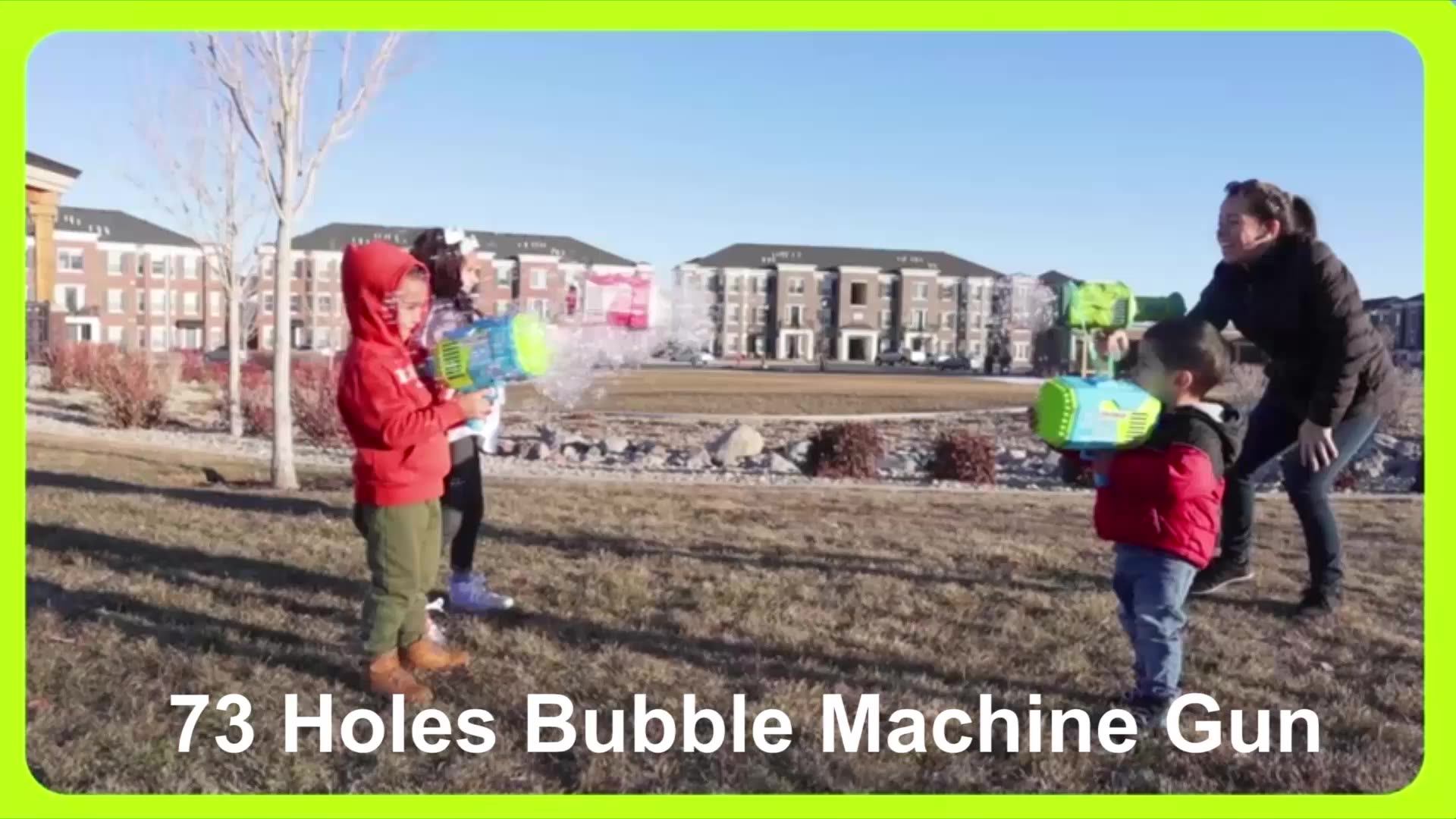 73 Hole Automatic Bubbles Rocket Launcher Kid Gatling Bubble Gun ...