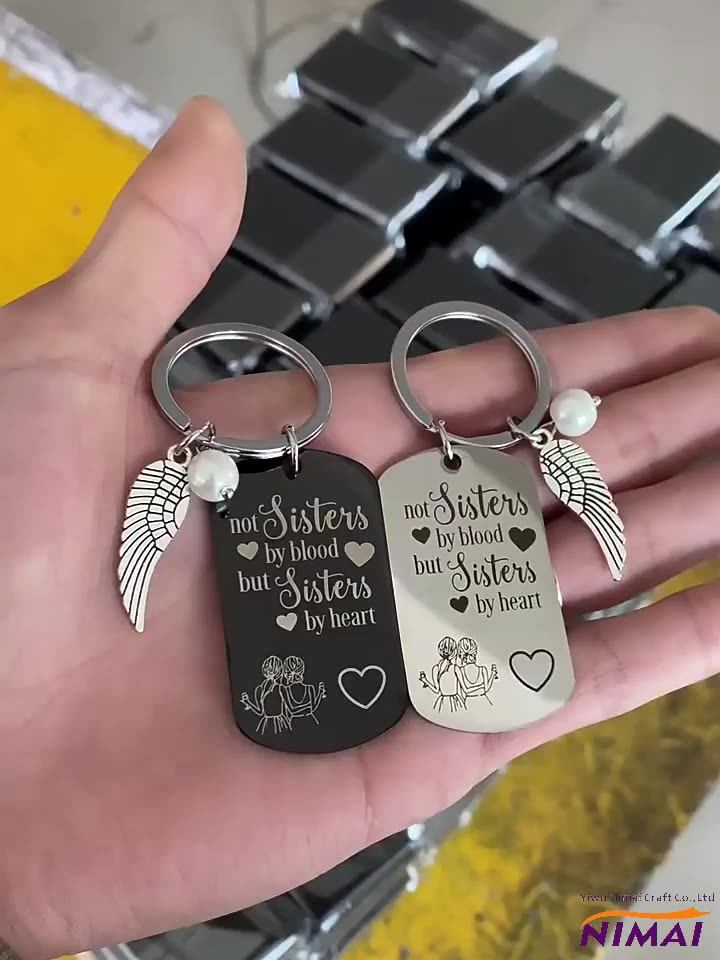 Stainless Steel Customized Size Color Key Chain Diy Personalized Laser ...