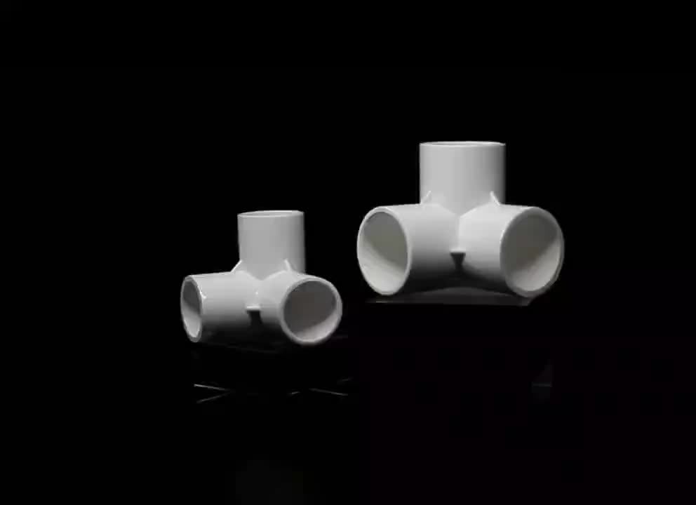 110mm 4-way Tee Socket Connector Pvc Pipe Fitting Parts Pressure ...