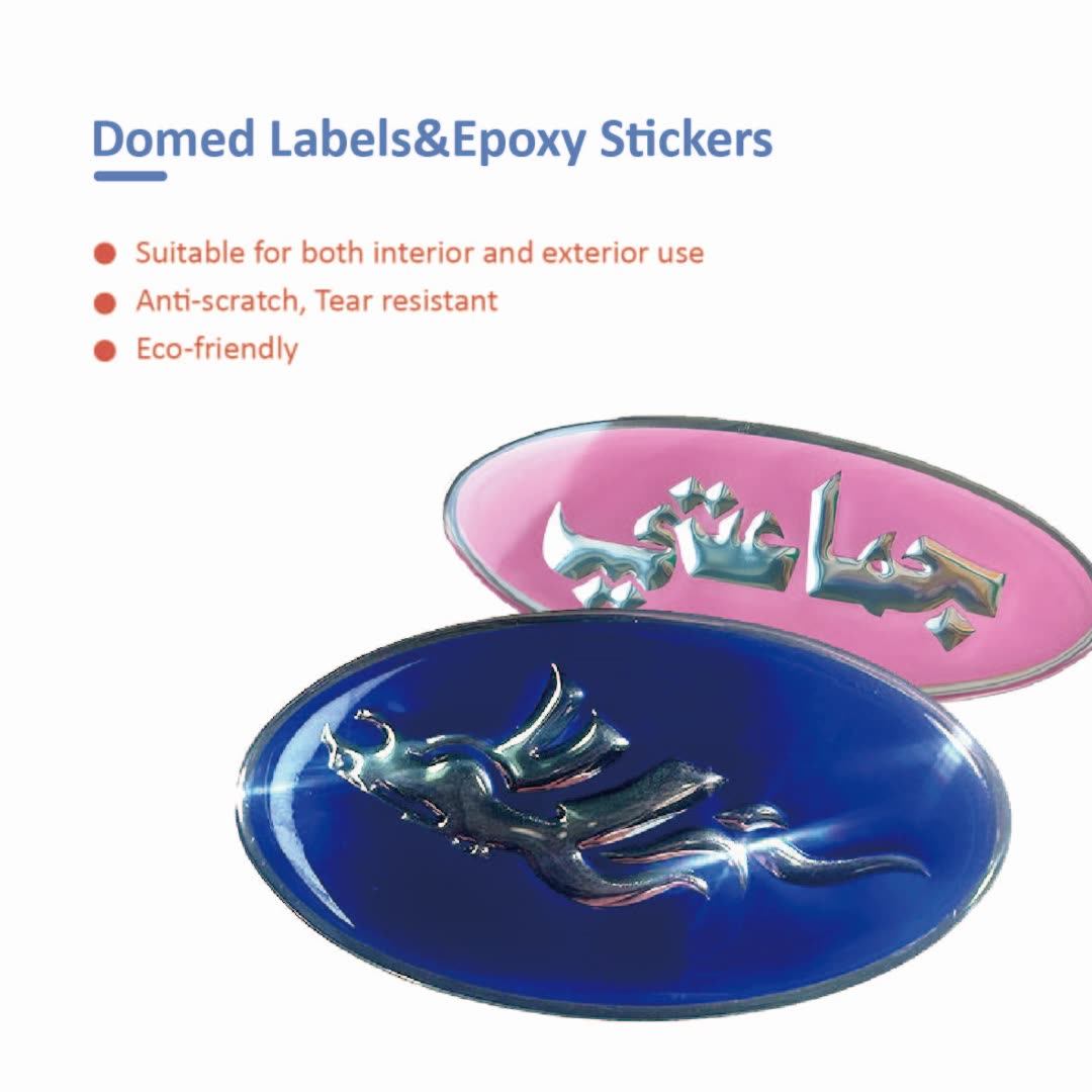 Custom Printing Crystal Bubble Doming Decals Manufacturer Uv Stable ...