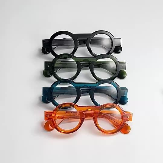 1801hot Sale Luxury Acetate Round Thick Eyeglass Frames Spectacles ...