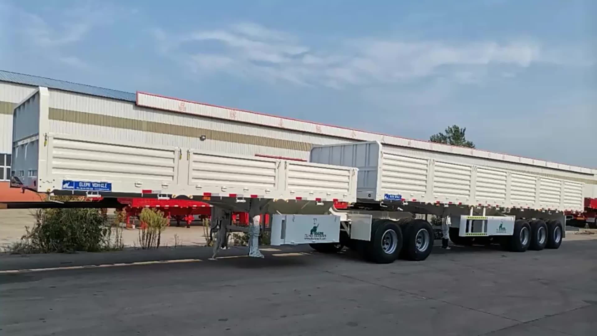 20ft 40ft Double Combinations Container Chassis Trailer Tractor ...