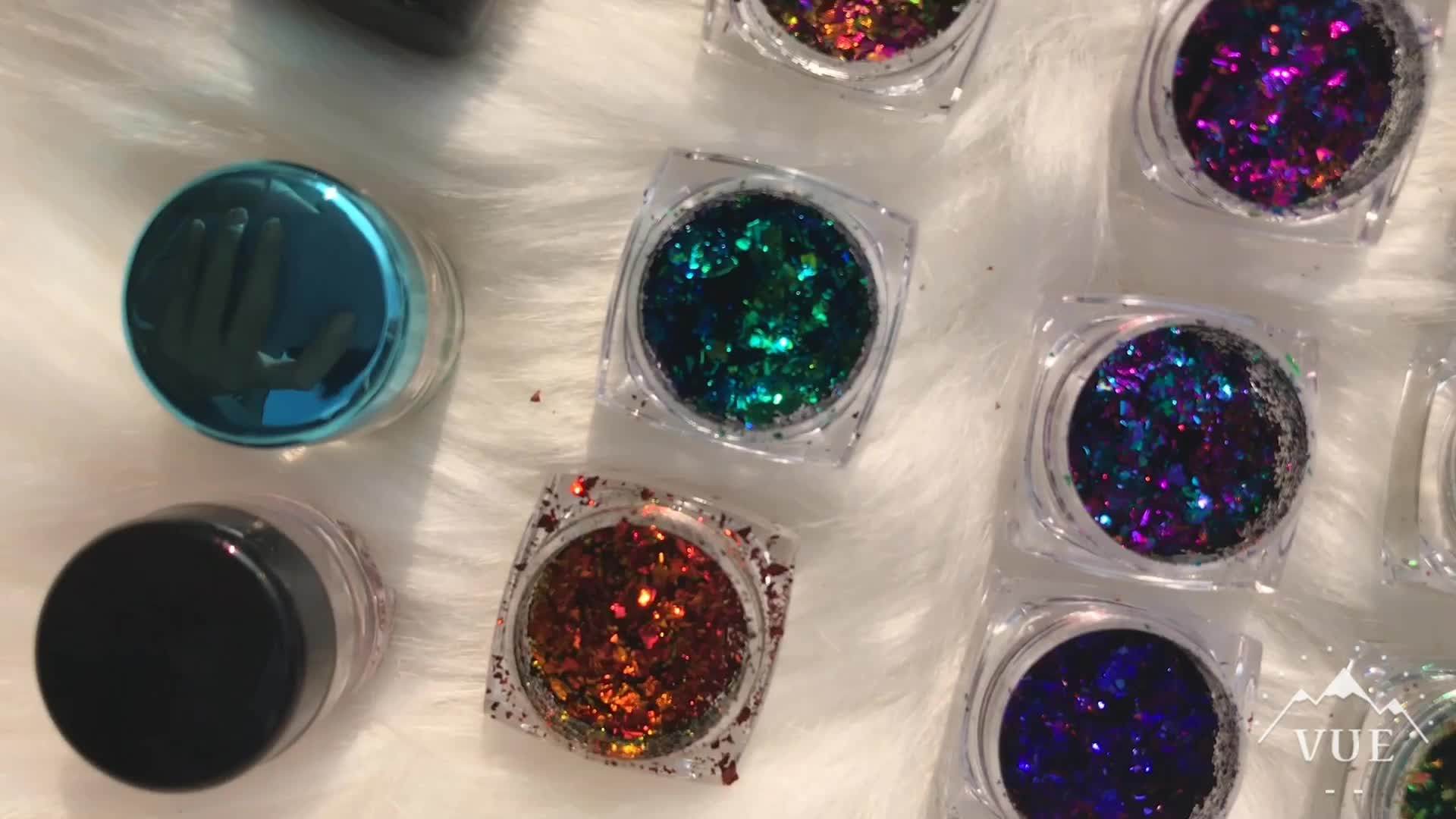 Duochrome Eyeshadow Pigment Loose Flakes Individual Chromashift Flakes For Makeup - Buy ...