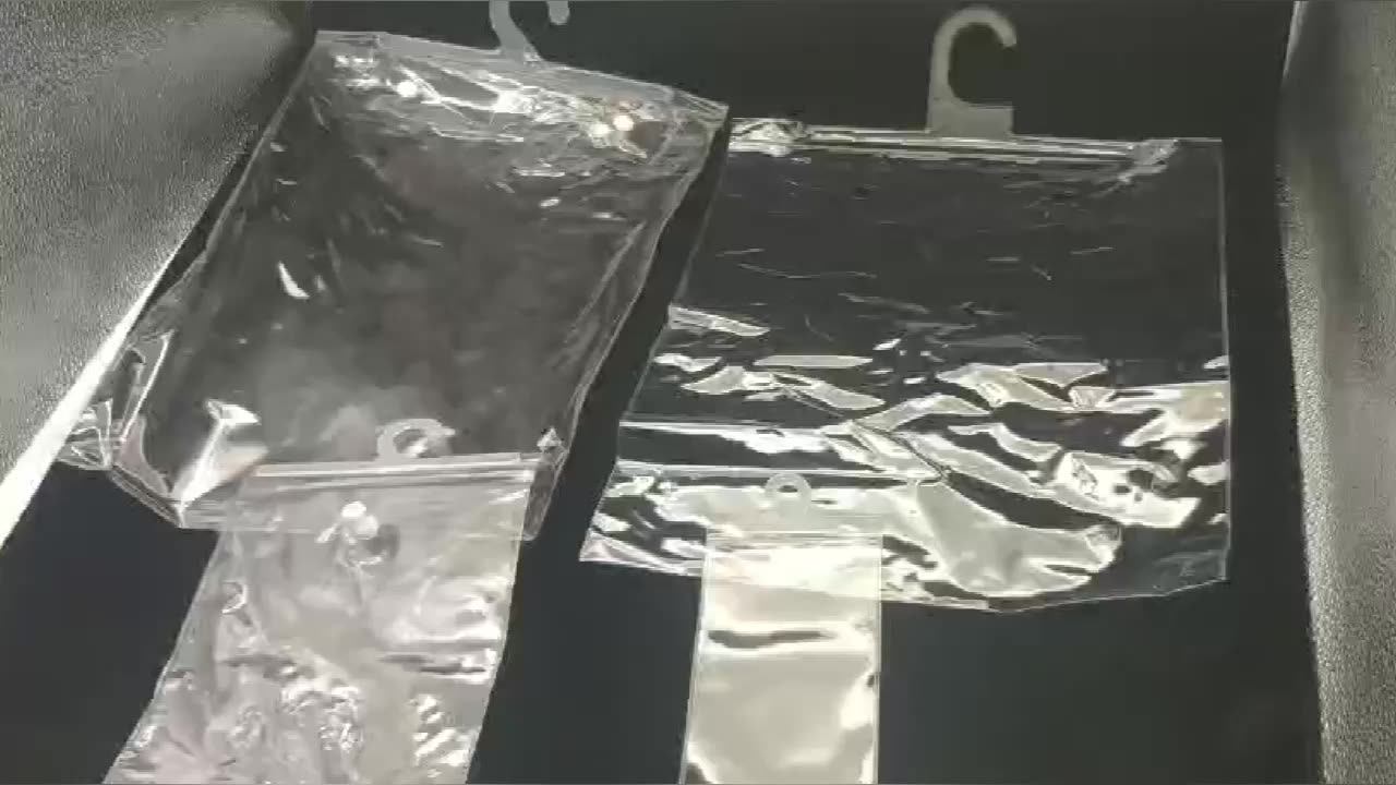 Custom Pvc Poly Bag With Hanger Hook Manufacture Underwear Packaging ...