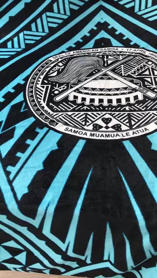 1 Moq Colorful Maroon Gradients Polynesian Tribal Design Print Throw ...