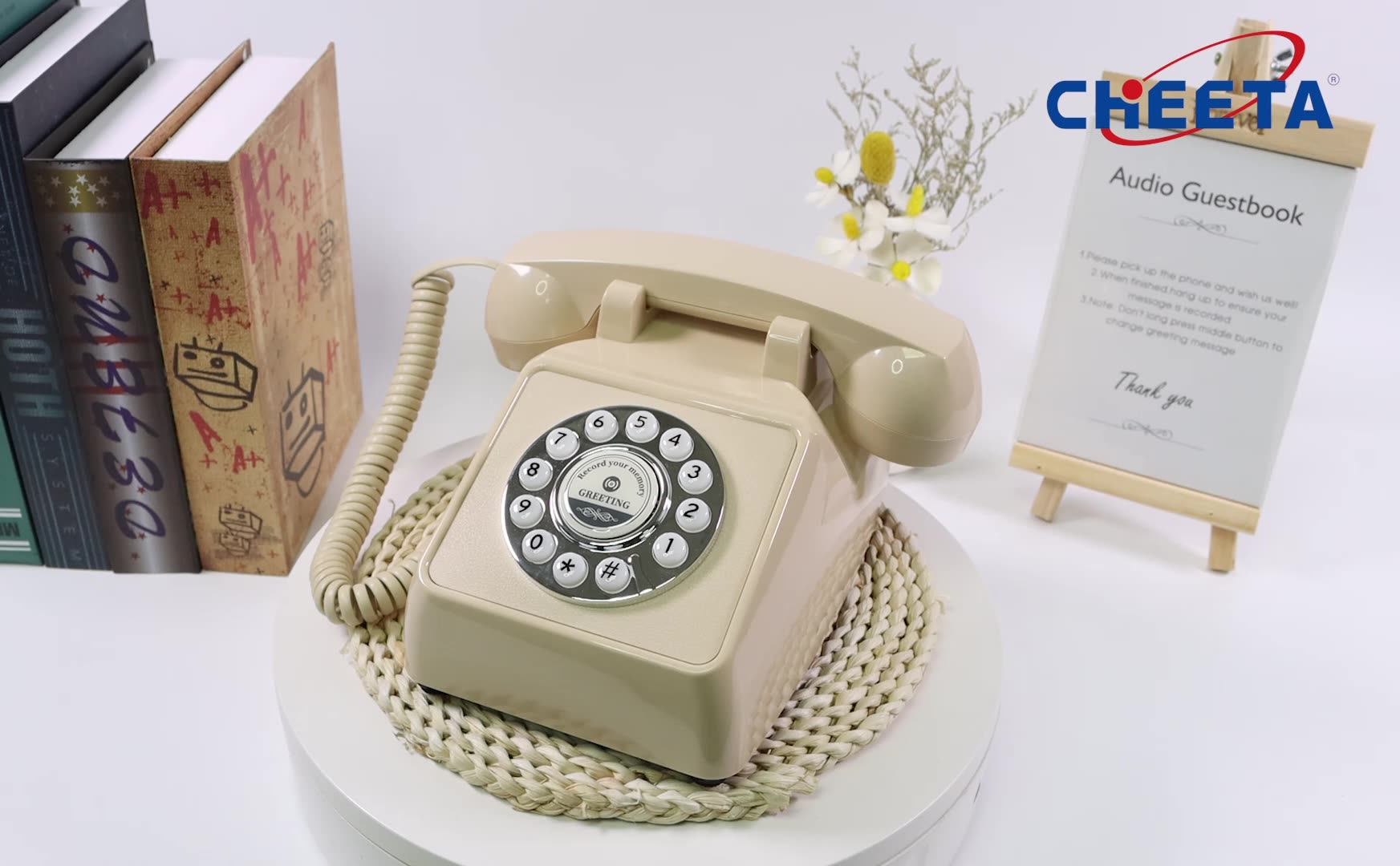 Vintage Push Button Telephone Antique Push-button Voice Recording ...