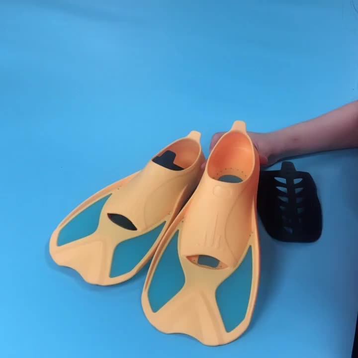 Swimming Pool Fins Swim Dive Flipper Pink Short Snorkel Fins For Kids ...