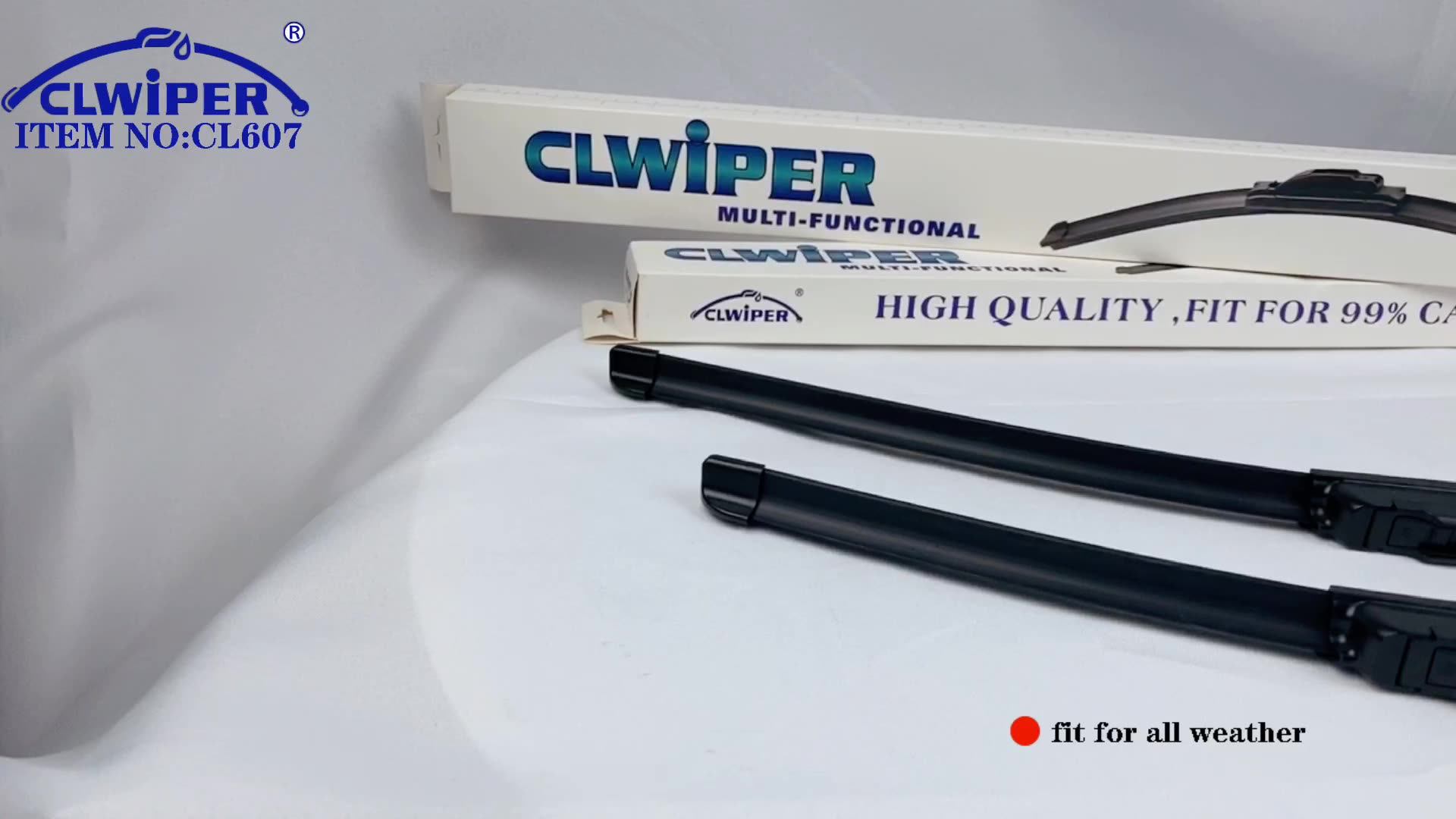 Clwiper Wiper Blades Universal Soft Frameless Assembly Chrome Auto Car ...