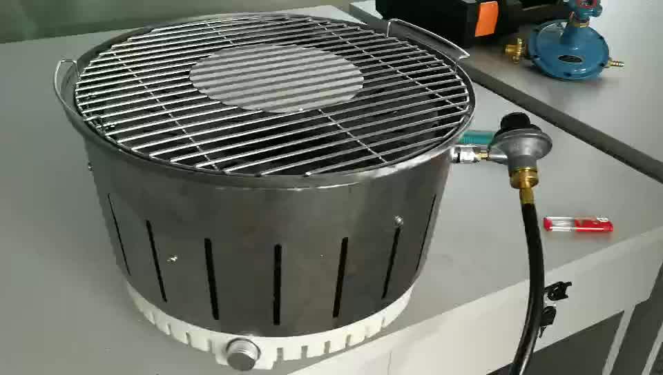 Round Convenient Outdoor And Indoor Bbq Grill Portable Gas Lotus Grill ...