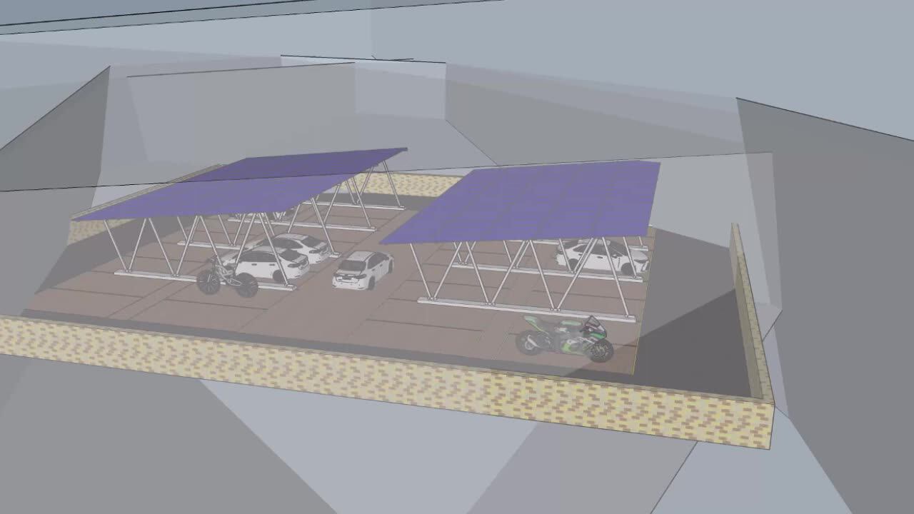 Aluminium Carport Solar Mounting Systems Racks Solar Car Park Metal ...