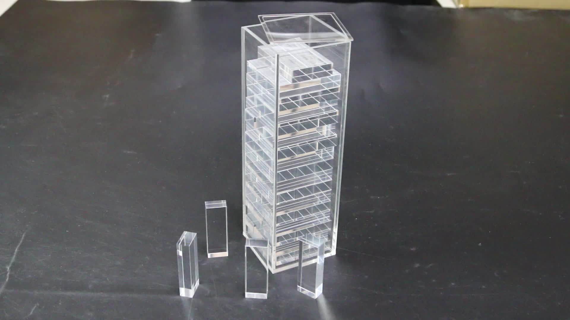 Classic Plastic Acrylic Custom Mini Stacking Game Blocks Set ...