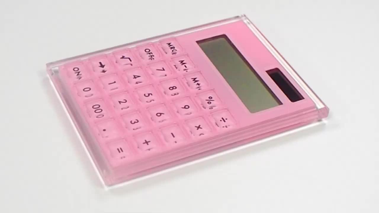 Acrylic Stationery Accessories Rose Gold Calculator With Solar - Buy ...