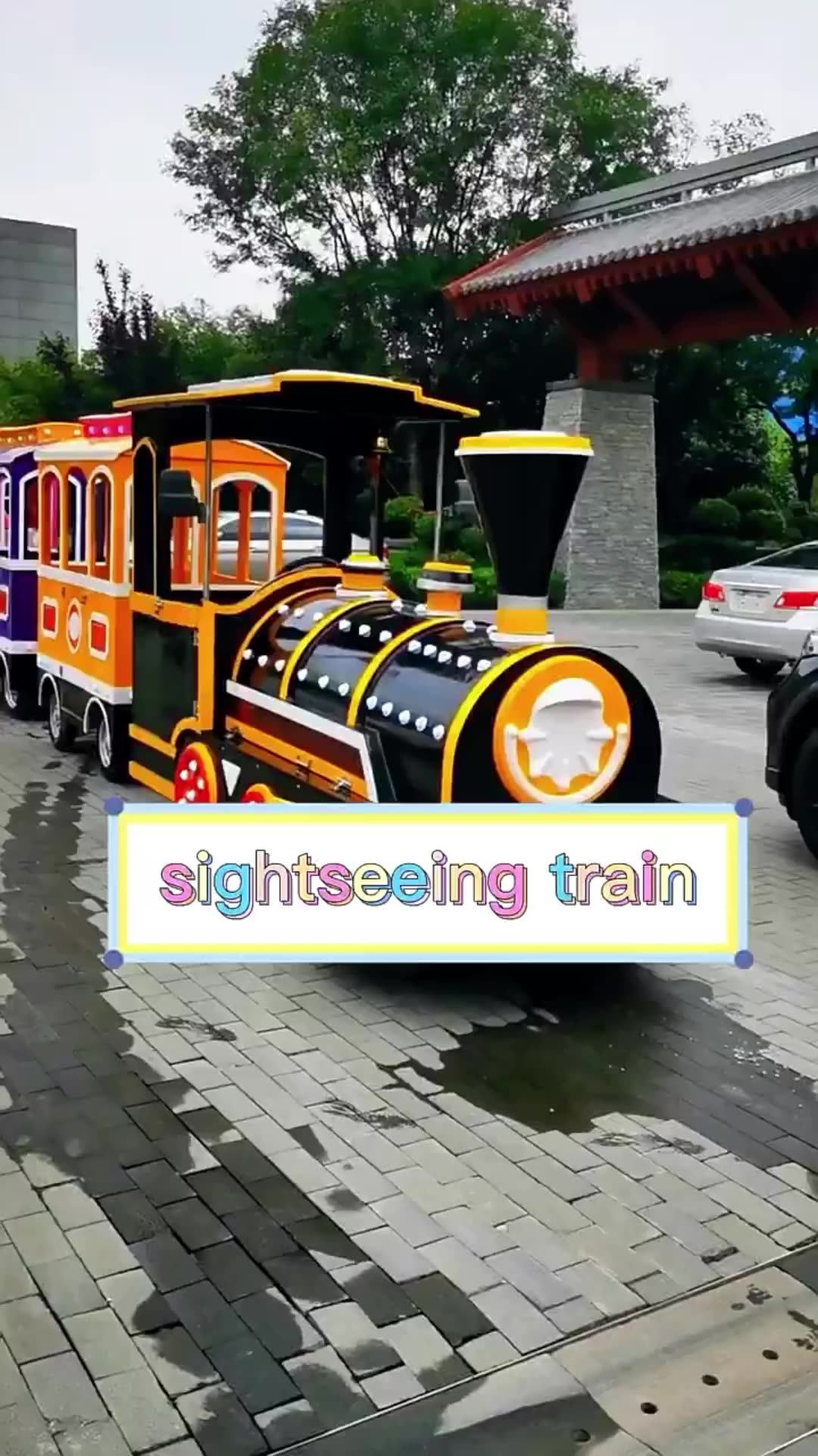 Amusement Park Diesel Battery Trackless Train Ride Tourist Attraction ...