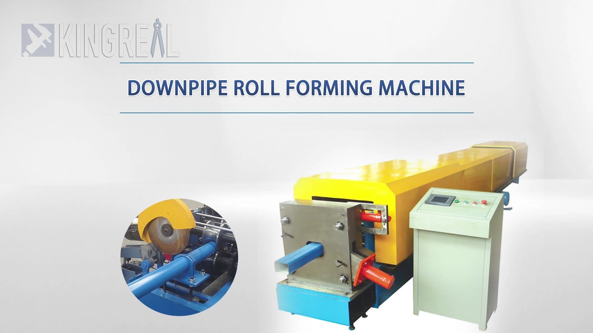 2024 Kingreal Gutter Downspout Roll Forming Machine Down Pipe Steel ...