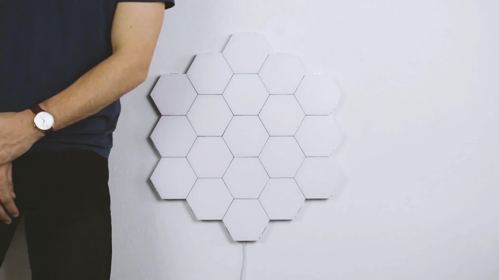 Diy Led Honeycomb Touch Light Modern Indoor Wall Lamp Led Wall Light ...