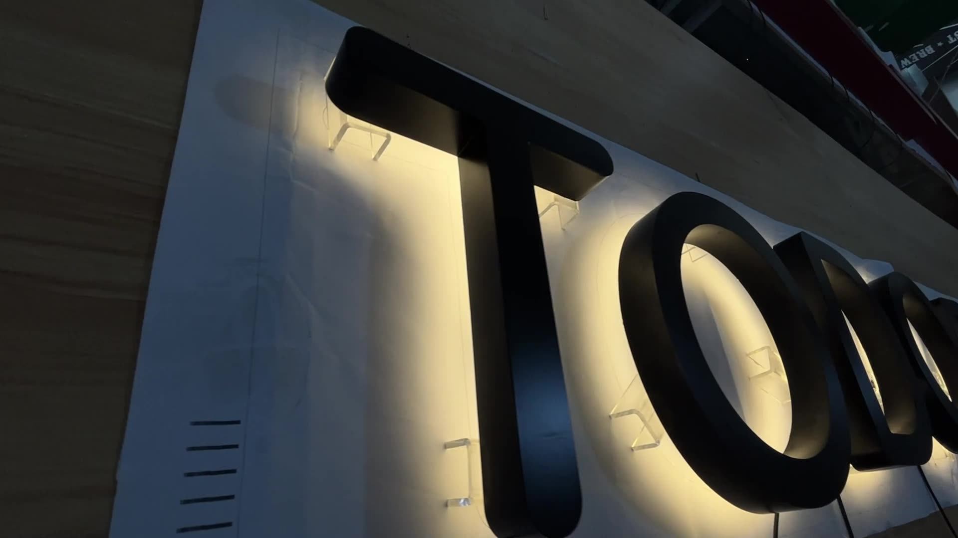 Custom Sign 3d Logo Signage Silver Brushed Gold Black Letters Backlit ...