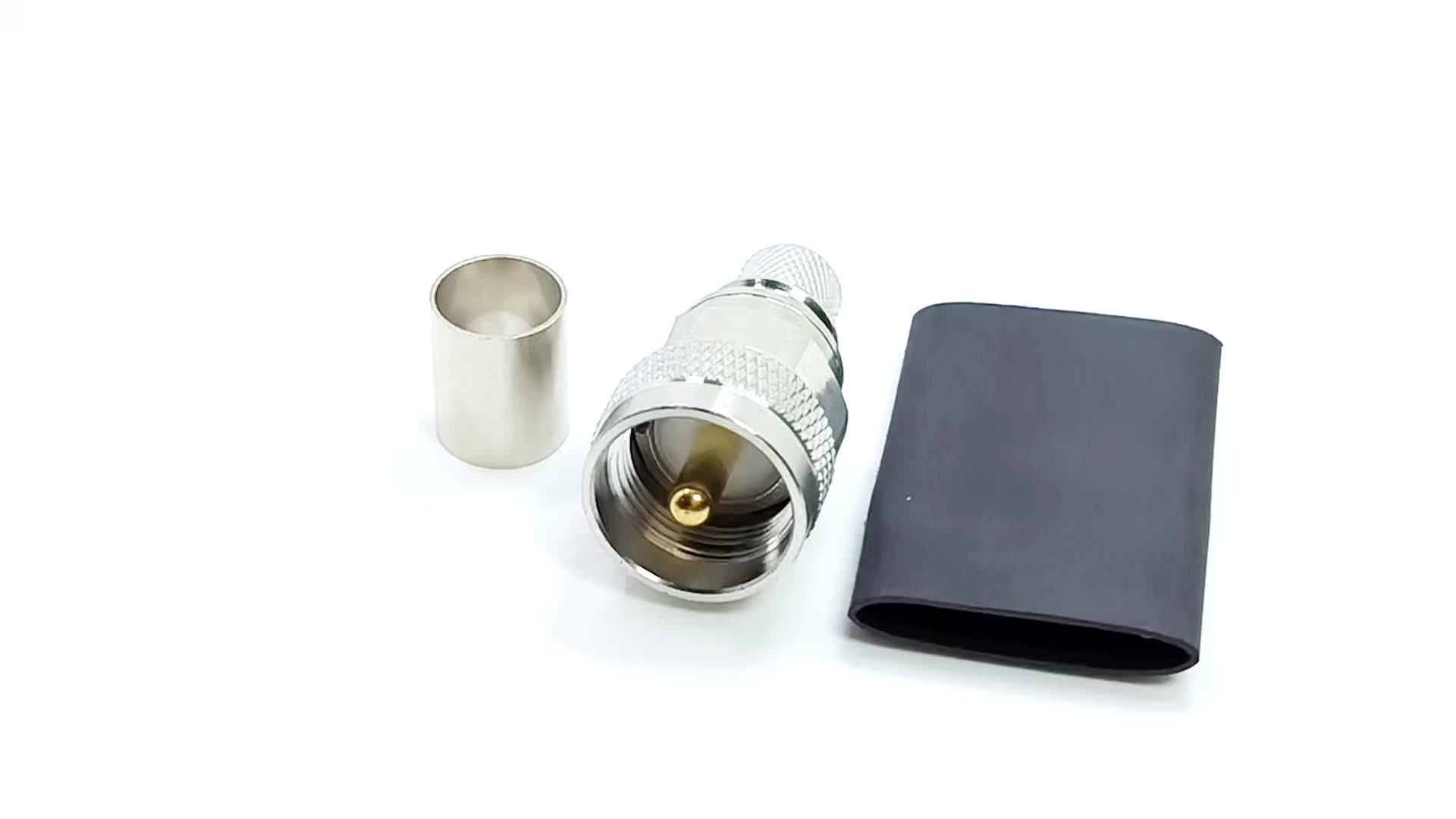 Ez Style Connector Pl259 Uhf Male Plug Crimp Solderless Rf Coaxial ...