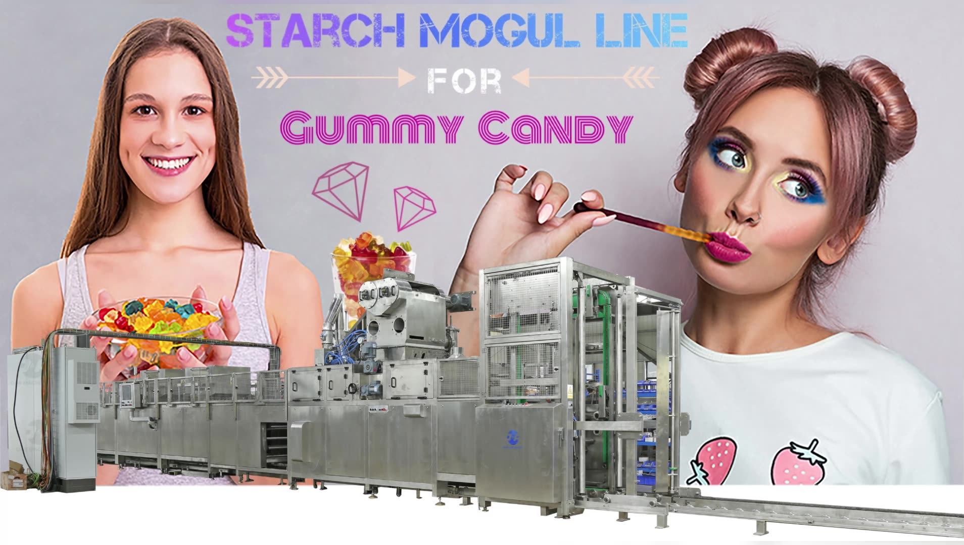 Multifunction Full Automatic Starch Mogul Line Jelly Gummy Candy ...