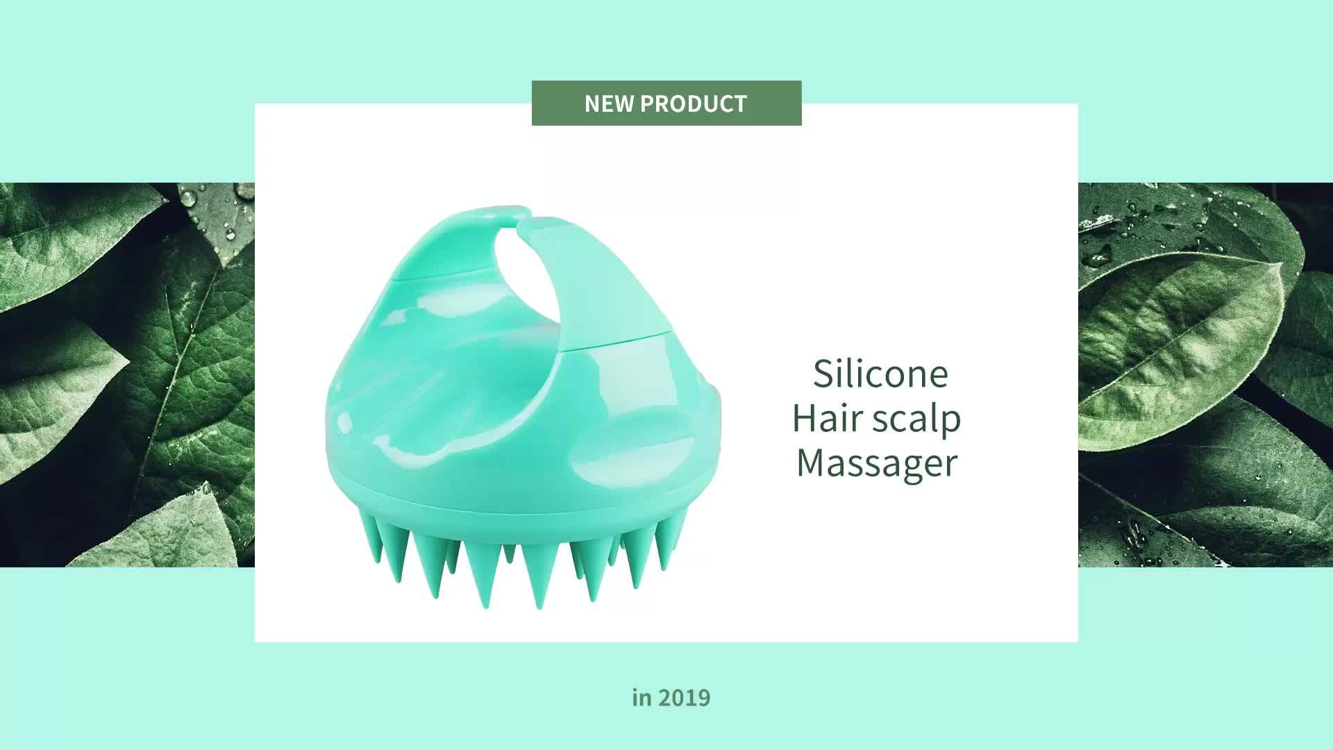 Lmz176 Green Silicone Hair Scalp Brush Shampoo Massager - Buy Silicone ...