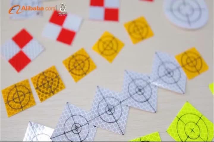 Custom 50mm*50mm Retro Reflective Target Sheet Sticker For Land ...