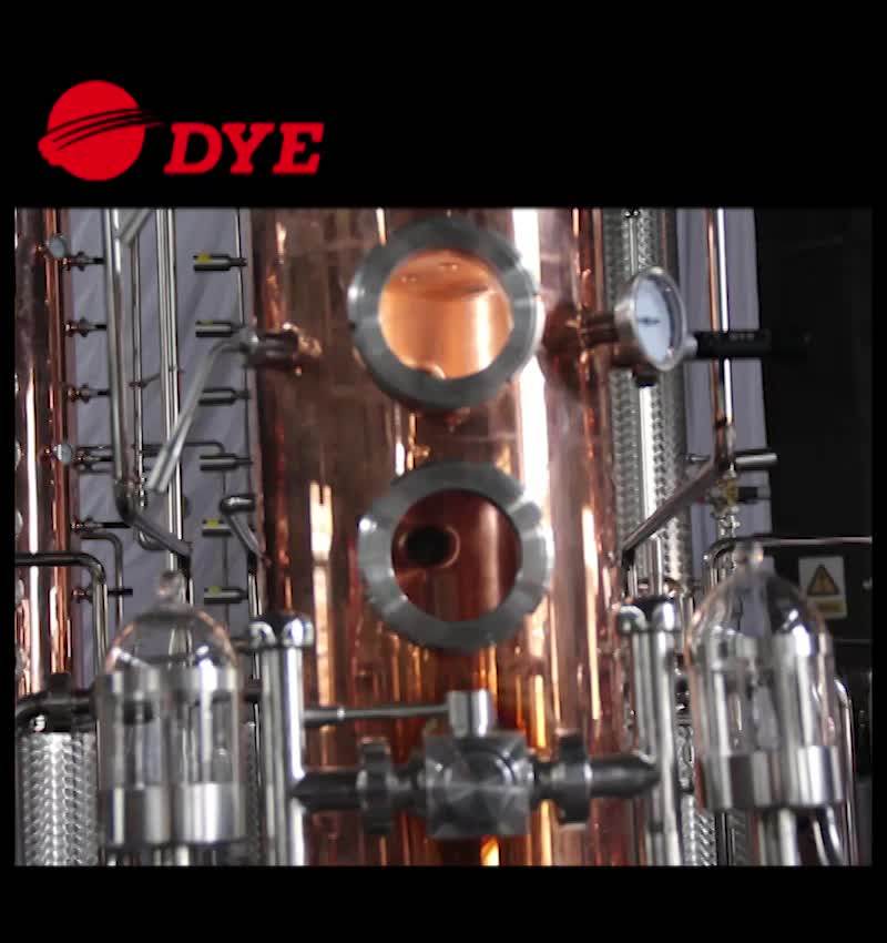 Double Copper Still Pot Distillery High Aroma Alcohol Column ...