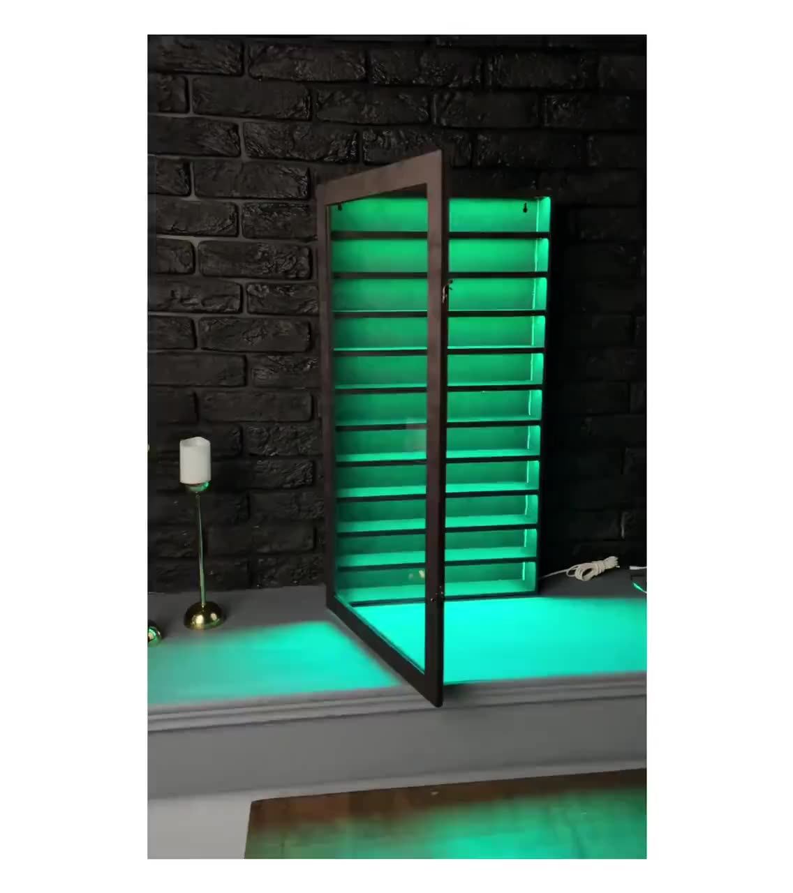Keway Knife Wall Display Lighted Shelf Showcase Knives Led Display Case ...